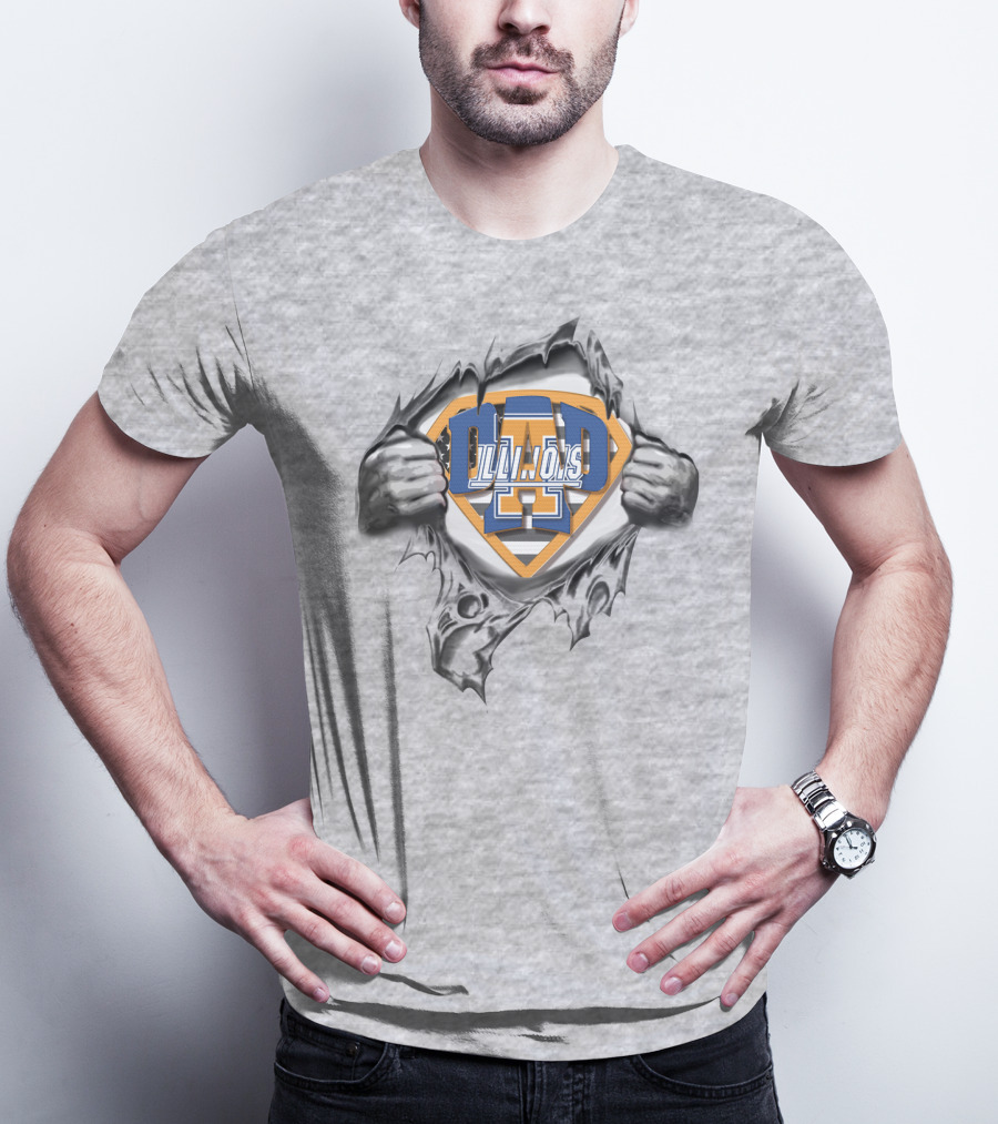 Superdad Illini Illinois Emblem Revealed T-Shirt