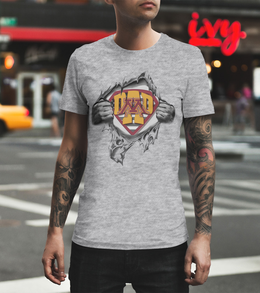 Superdad Minnesota Golden Gophers Logo Hero T-Shirt