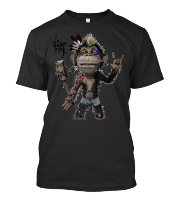 Shaka Ponk Monkey With Microphone And Tattoos T-Shirt