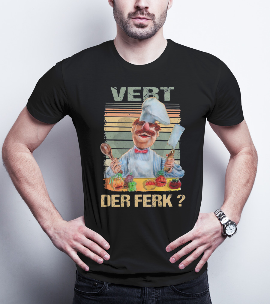 Swedish Chef Vert Der Ferk Comic Parody Cooking T-Shirt