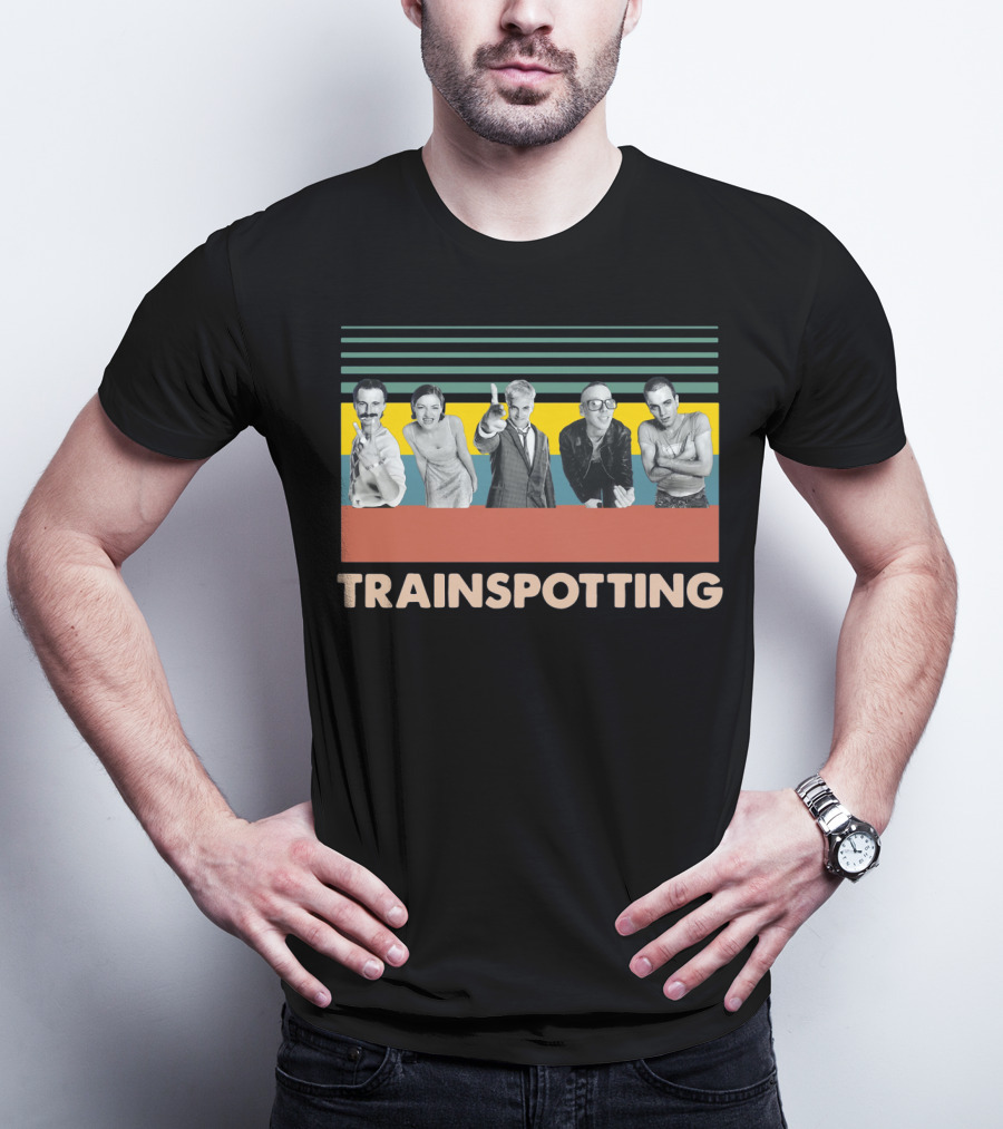 Trainspotting Iconic Characters With Striped T-Shirt