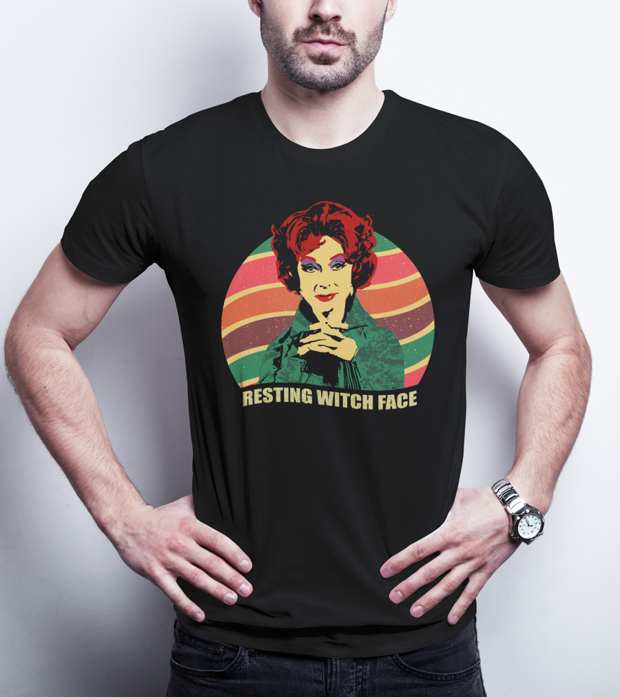 Agnes Moorehead Bewitched Colorful Retro Resting Witch Face T-Shirt