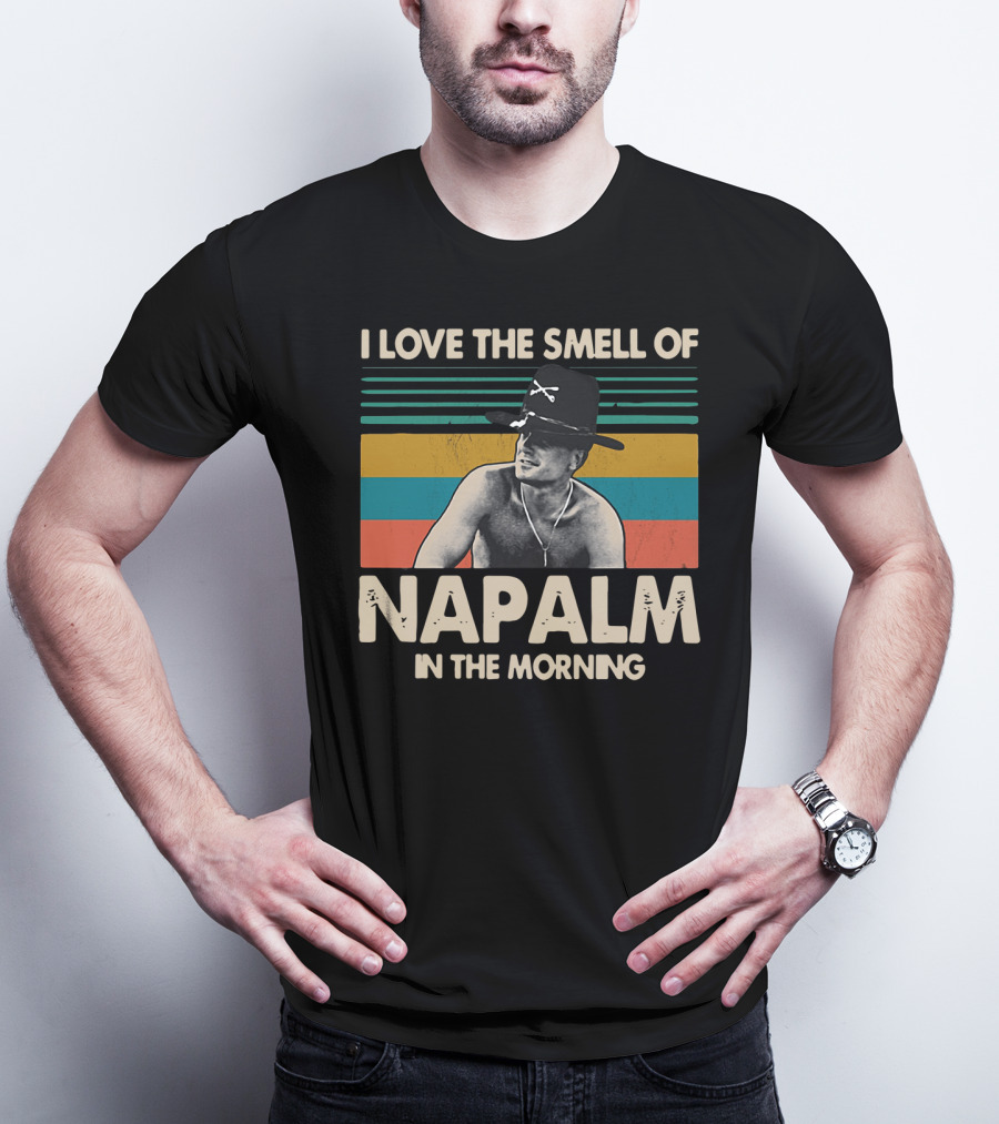 Bill Kilgore I Love The Smell Of Napalm In The Morning Vintage Striped T-Shirt