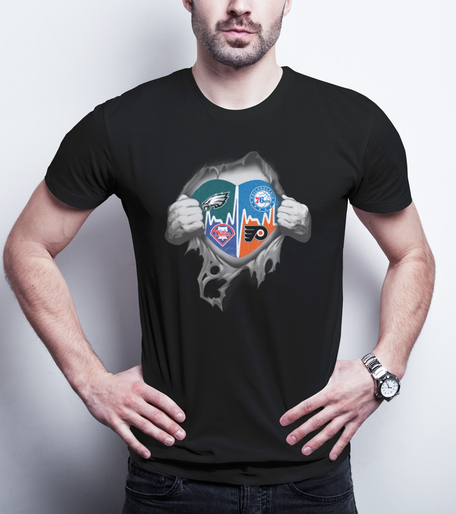 Eagles 76ers Phillies Flyers Philadelphia Fan Pride T-Shirt