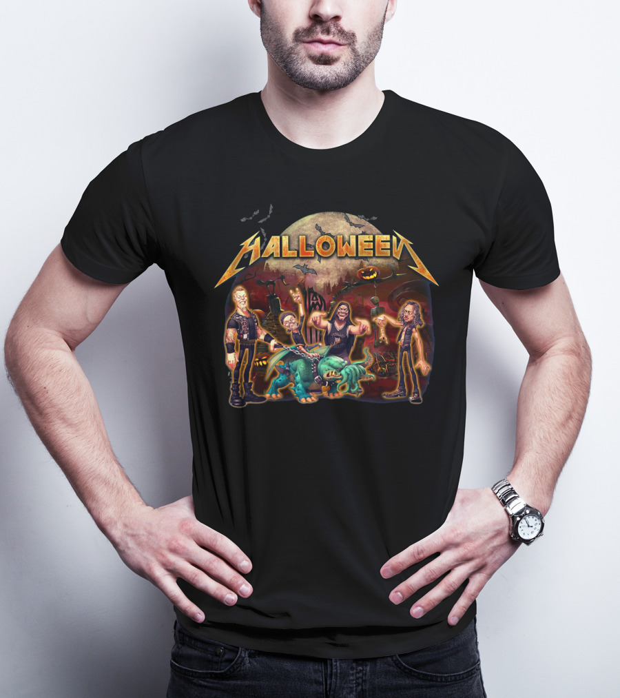 Halloween Full Moon Monsters And Musicians Rock Extravaganza T-Shirt