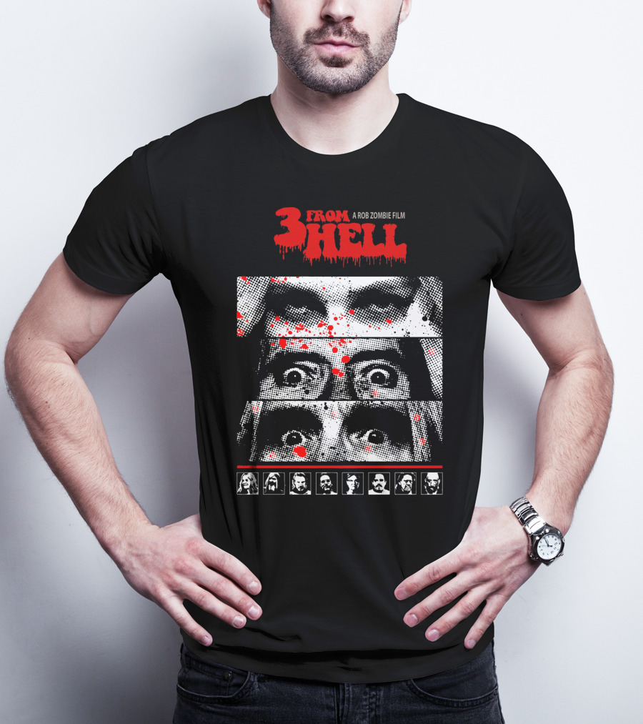 From Hell A Rob Zombie Film Bloody Faces And Cast Photography T-Shirt
