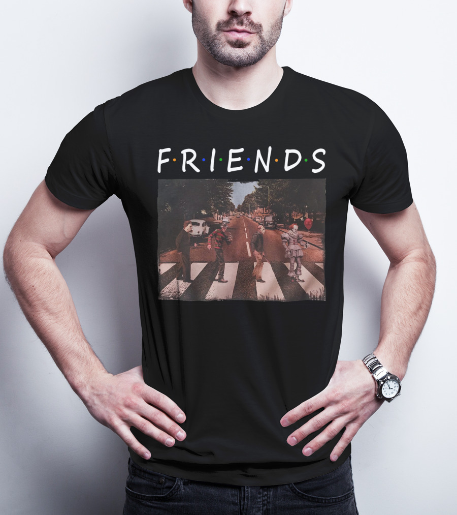 Friends Horror Halloween Crosswalk Icons Abbey Road T-Shirt