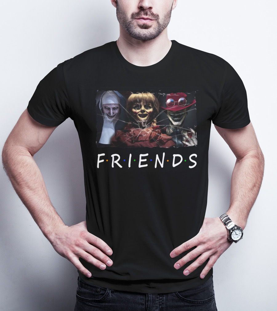 Friends The Conjuring Annabelle Valak Crooked Man Mashup T-Shirt