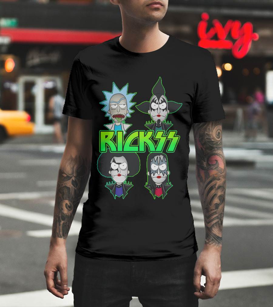 Rick And Morty KISS Band Parody Rickss T-Shirt