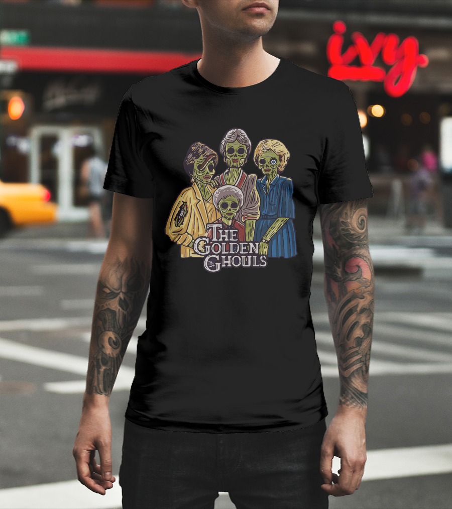 The Golden Girls The Golden Ghouls Halloween Zombie Group T-Shirt