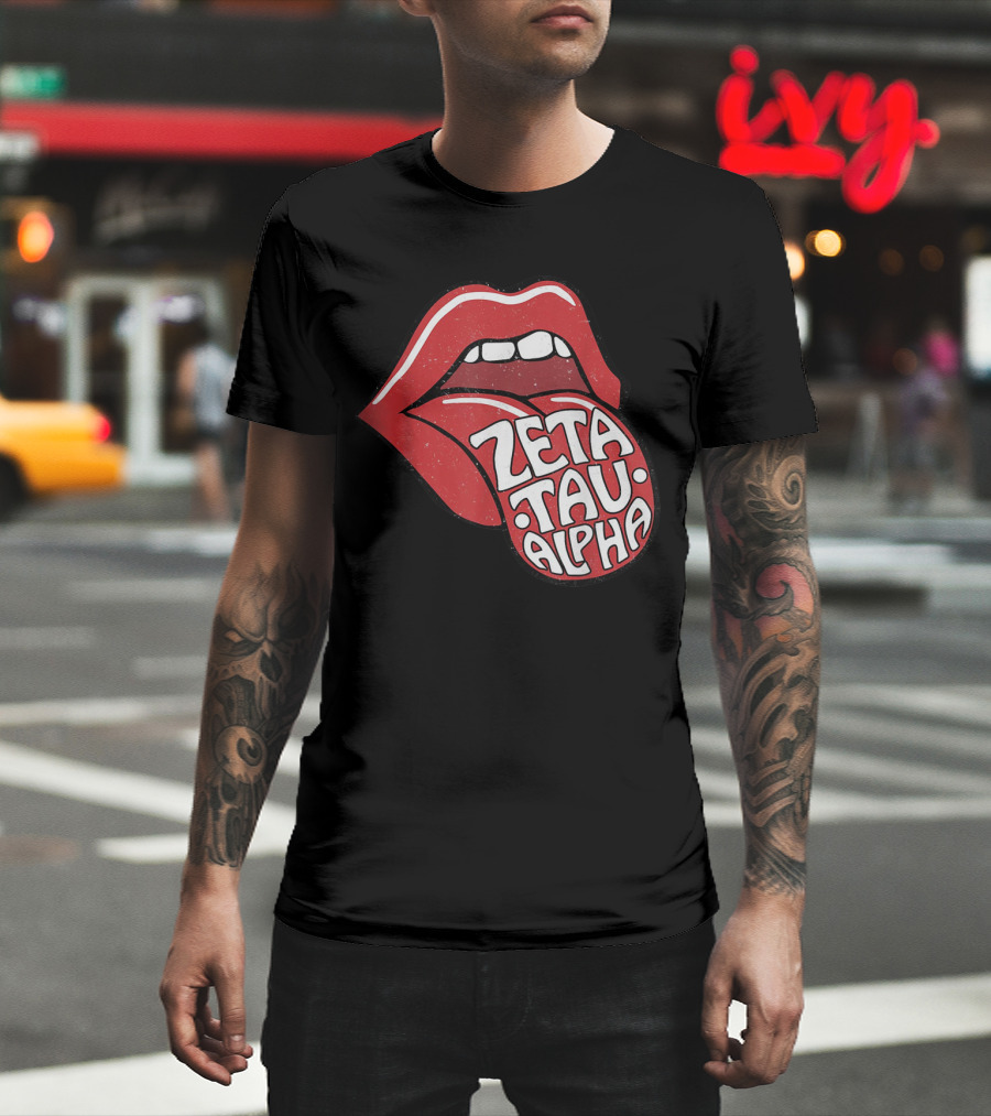 Zeta Tau Alpha Tongue Logo Pop T-Shirt