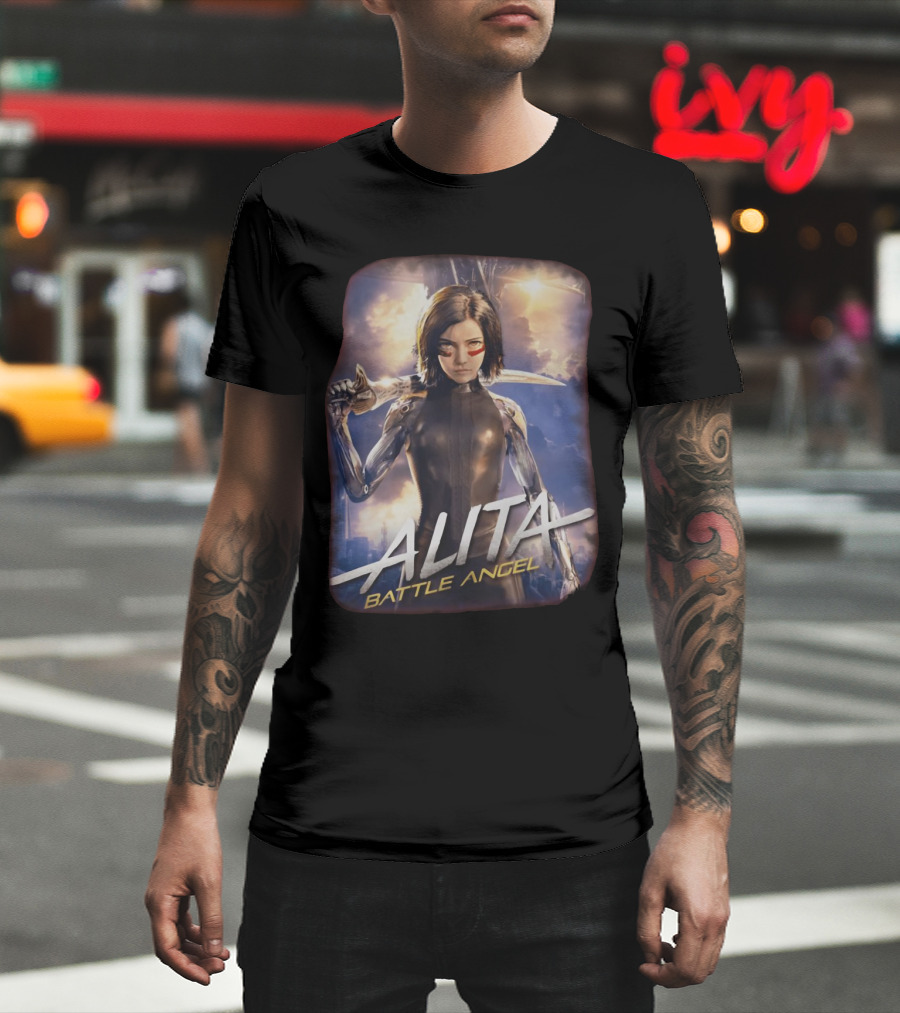 Alita Battle Angel Cyborg Warrior With Sword T-Shirt