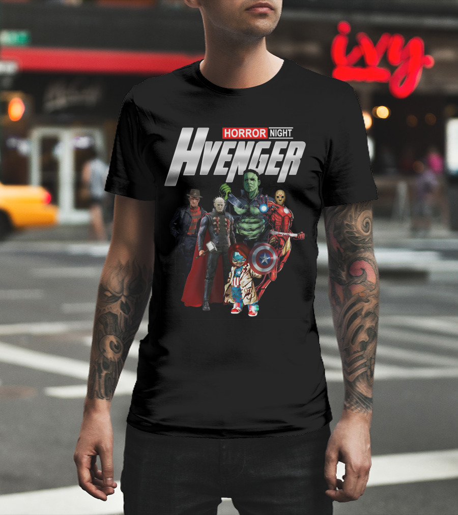 Horror Night Hvenger Avenger Crossover Villains Assemble T-Shirt