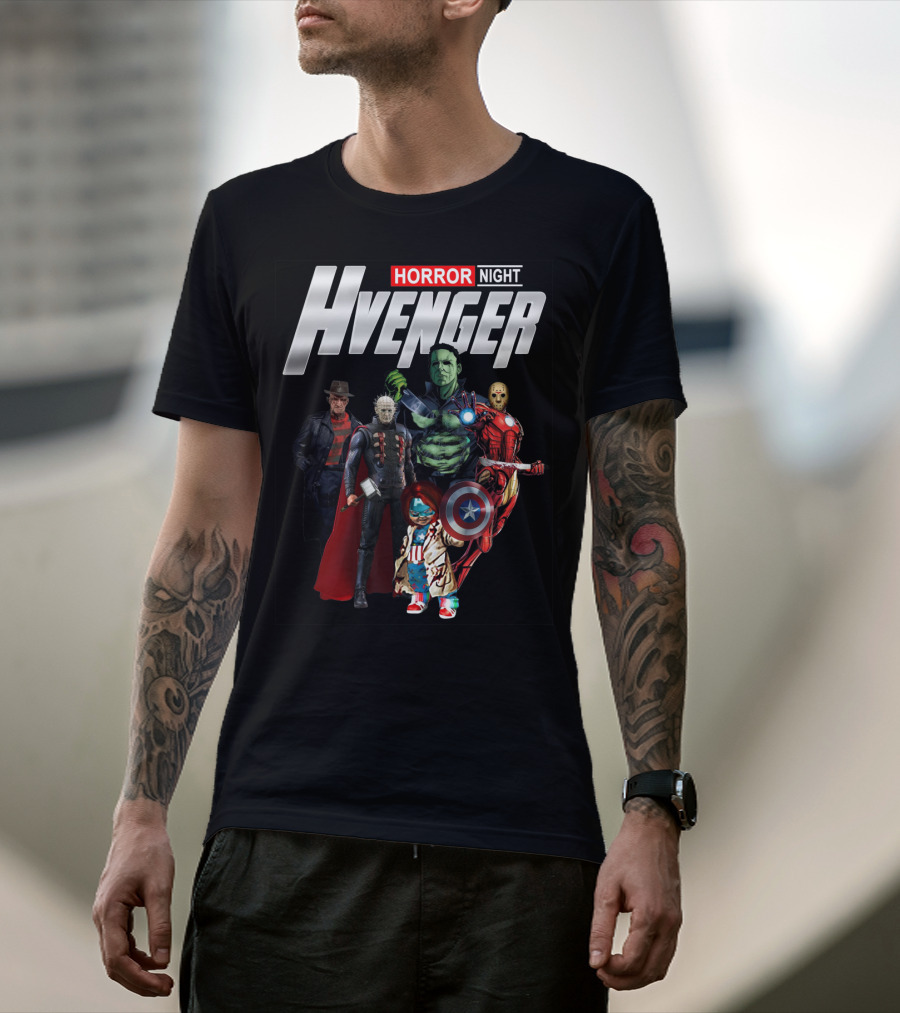Horror Night Hvenger Avenger Crossover Villains Assemble T-Shirt