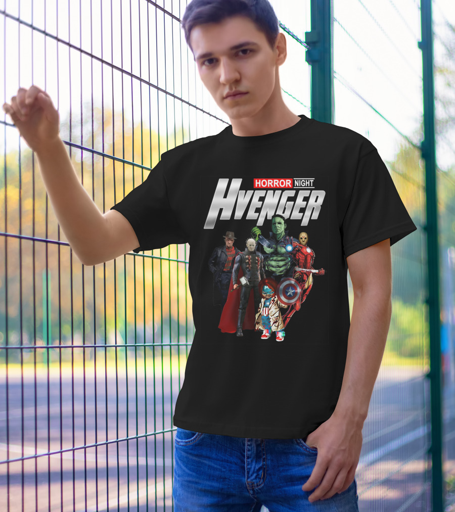 Horror Night Hvenger Avenger Crossover Villains Assemble T-Shirt