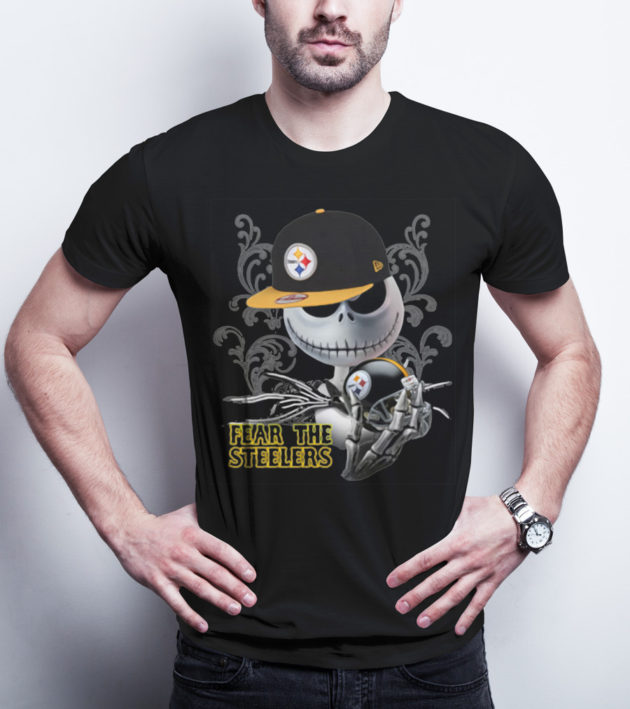 Jack Skellington Steelers Hat And Helmet Fear The Steelers T-Shirt