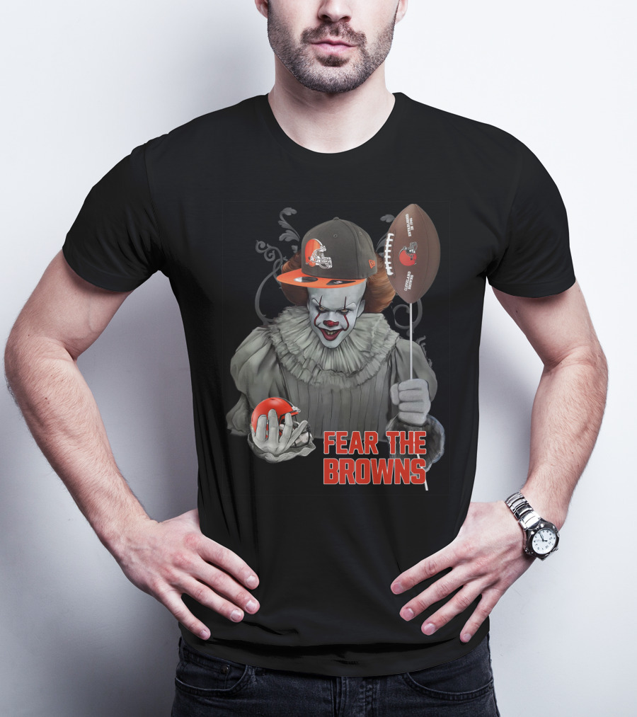 Pennywise Fear The Browns With Football And Cap T-Shirt