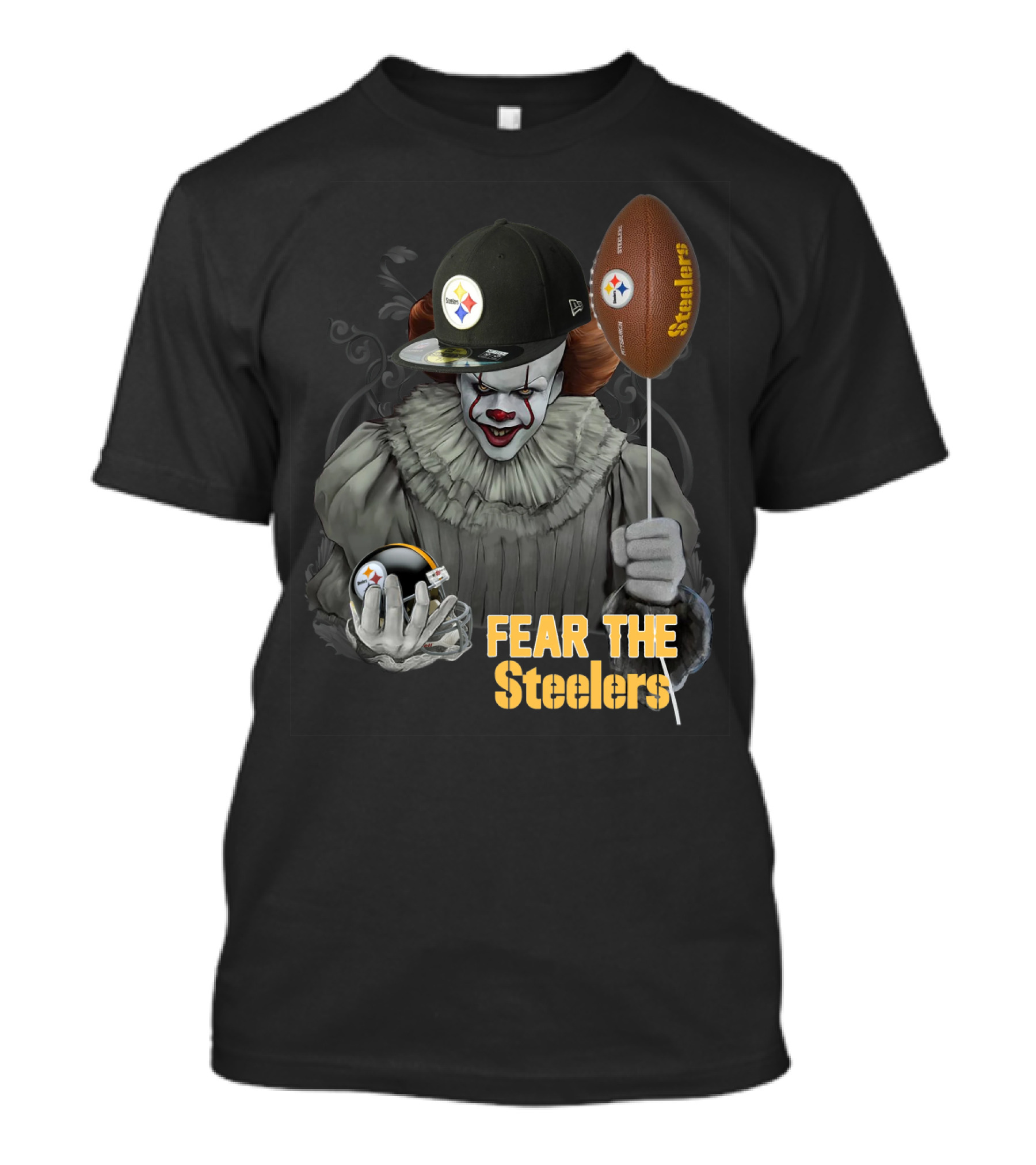 Fear The Steelers Pennywise Football Theme T-Shirt