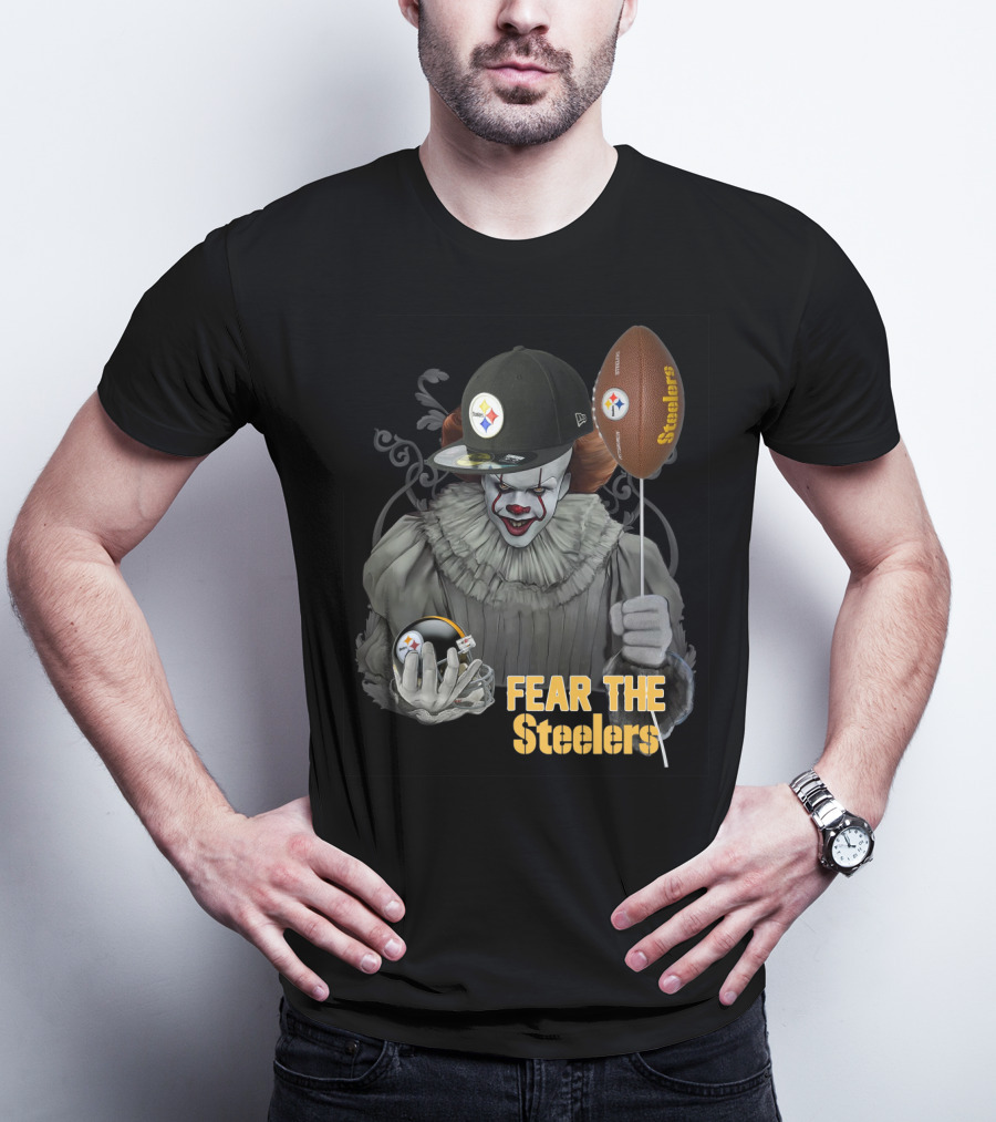Fear The Steelers Pennywise Football Theme T-Shirt