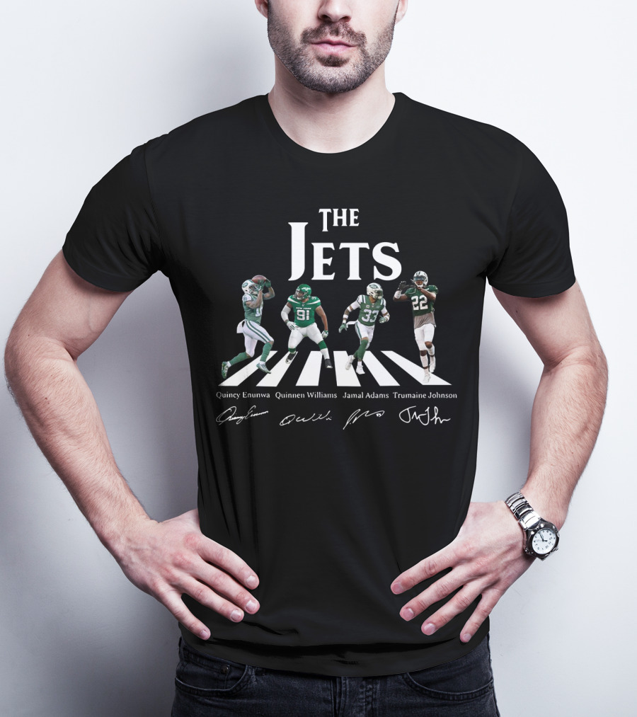The Jets Quincy Enunwa Quinnen Williams Jamal Adams Trumaine Johnson Abbey Road T-Shirt