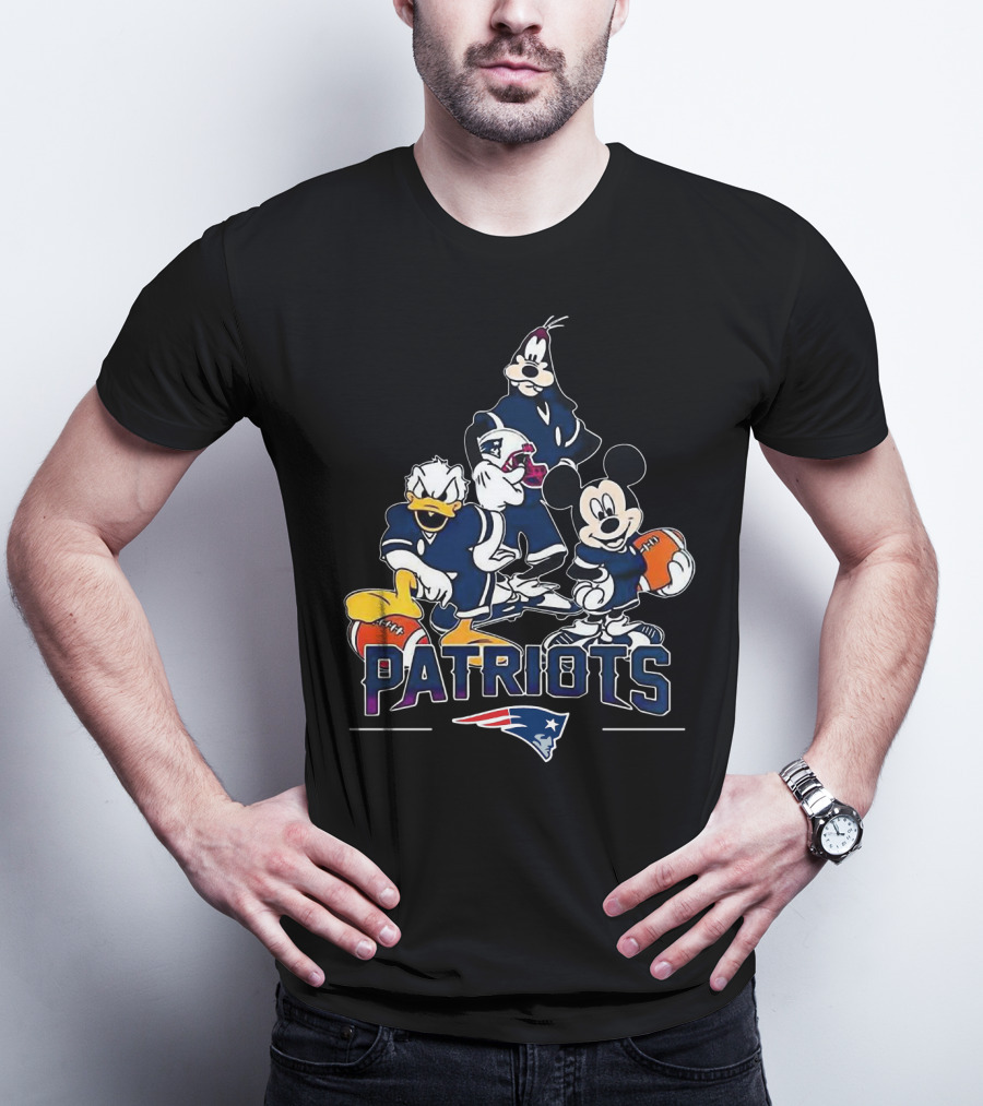 Mickey Mouse Donald Duck Goofy Patriots New England Football Patriots T-Shirt