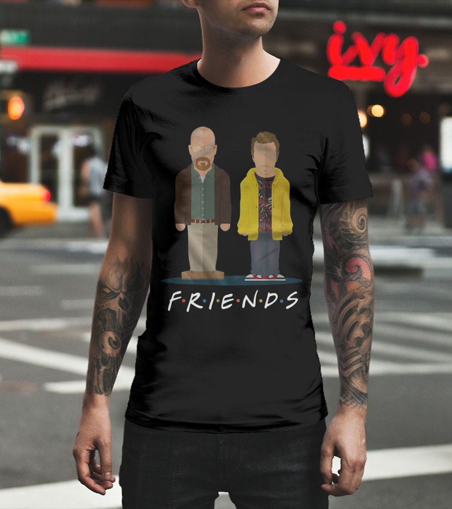 Breaking Bad Walter Jesse Cartoon Friends T-Shirt