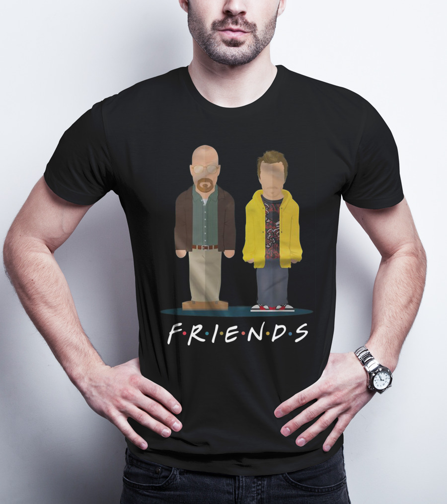 Breaking Bad Walter Jesse Cartoon Friends T-Shirt