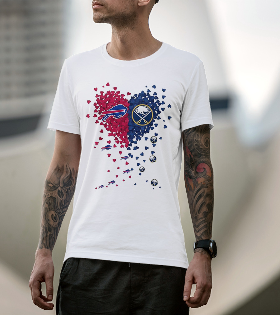 Buffalo Bills And Sabres Heart T-Shirt