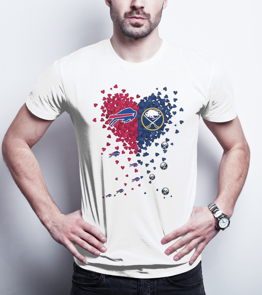 Buffalo Bills And Sabres Heart T-Shirt