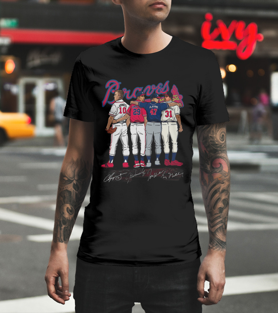 Braves Jones Smoltz Glavine Maddux Legends T-Shirt
