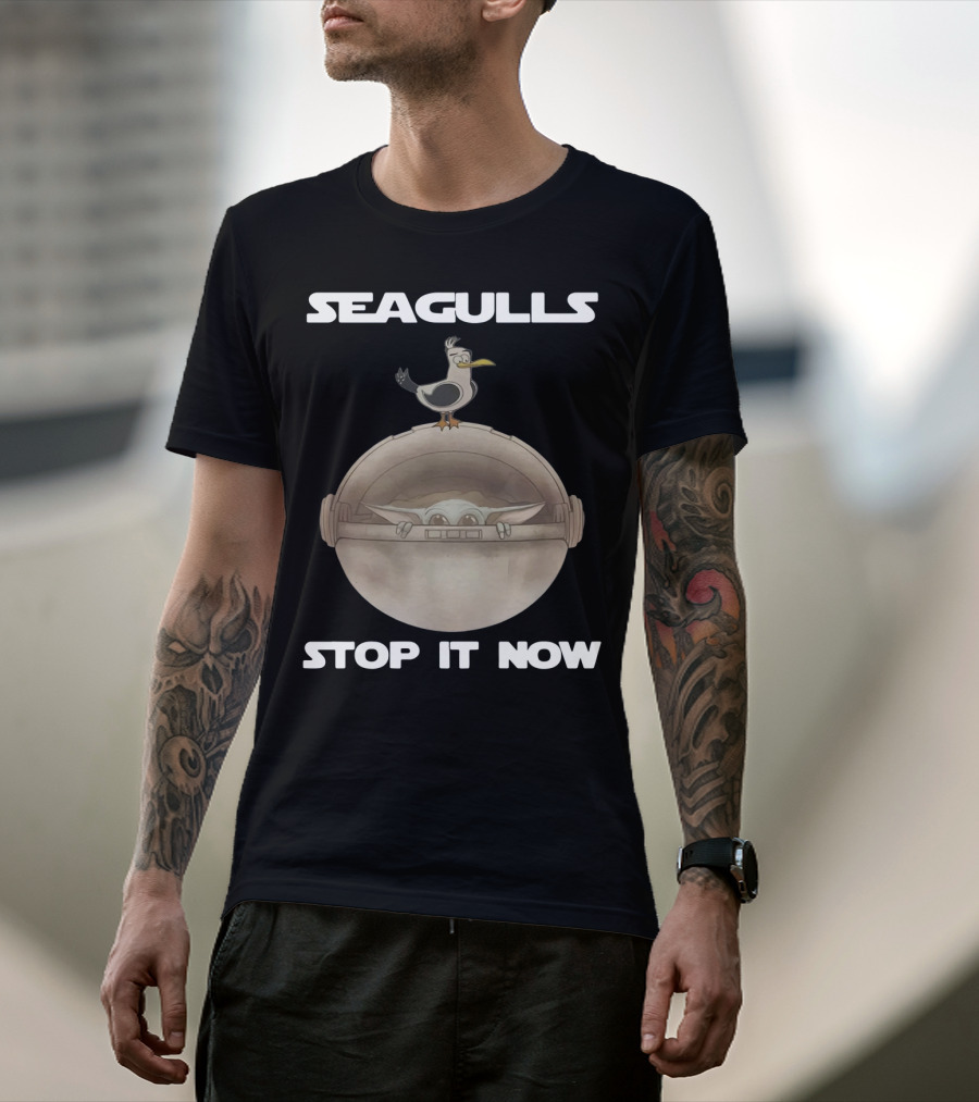 SEAGULLS STOP IT NOW BABY YODA T-Shirt