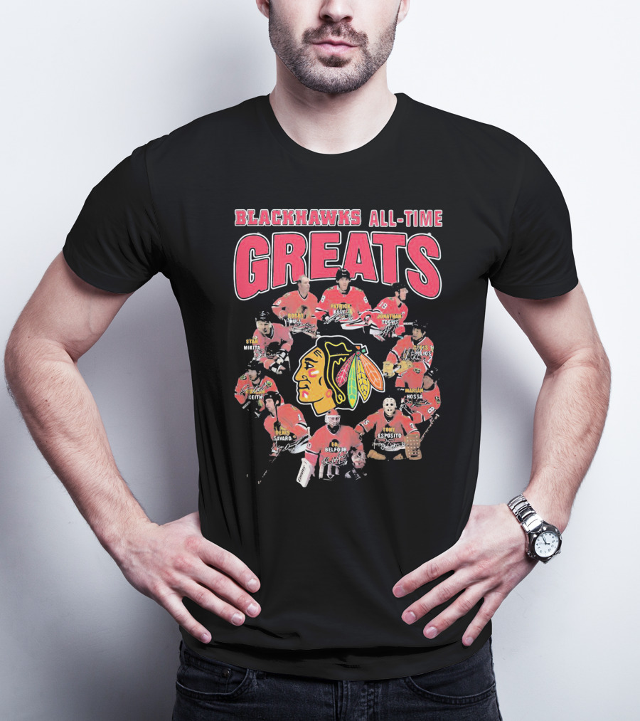 Blackhawks All-Time Greats Legends Hockey Team T-Shirt