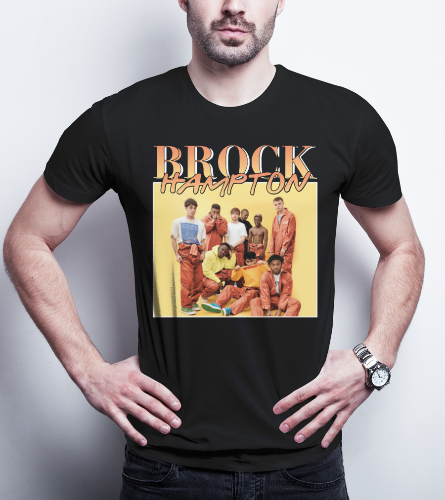 BROCKHAMPTON Band Music Group Portrait Orange Outfits T-Shirt