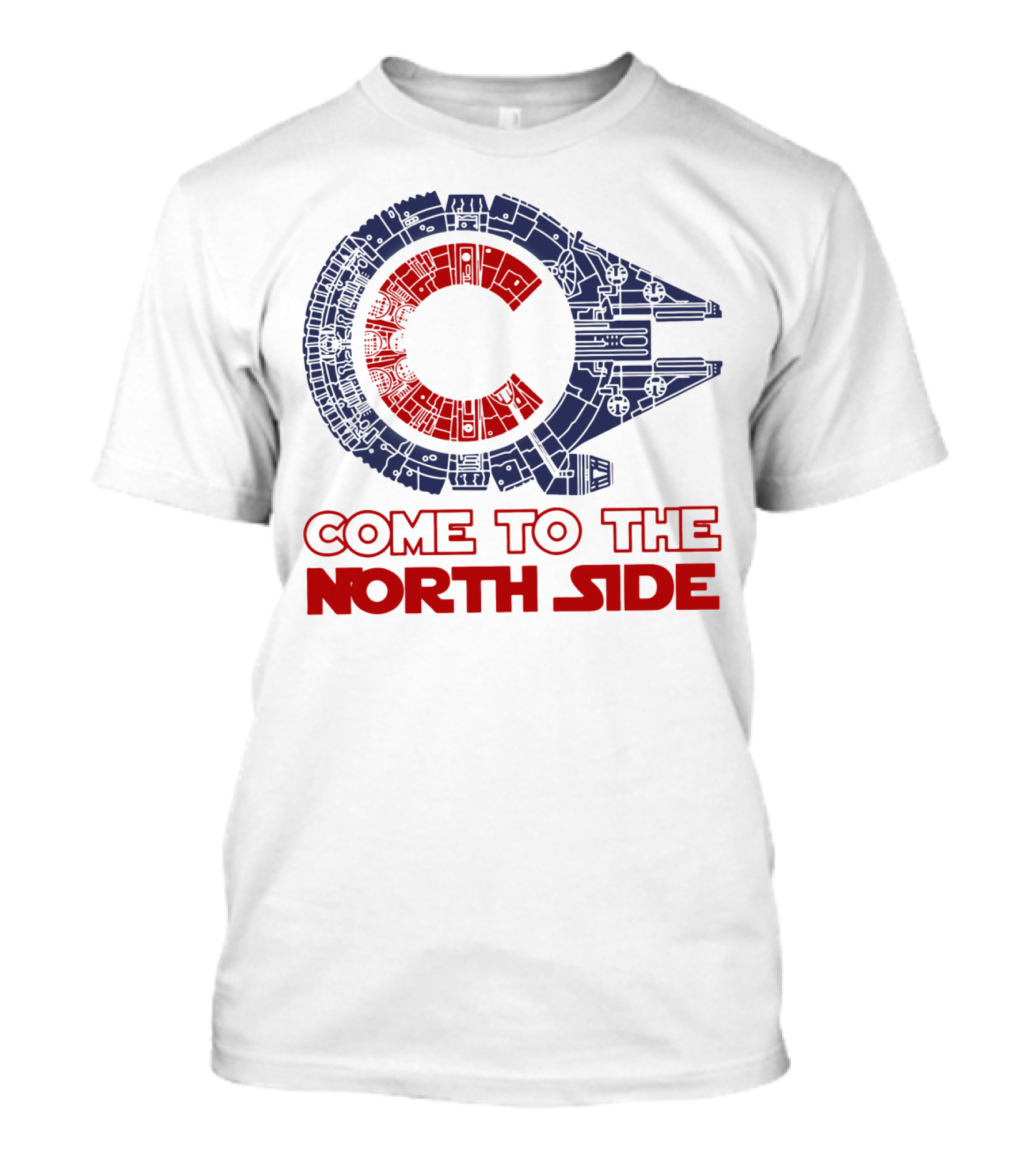 Chicago Cubs Millennium Falcon Come To The North Side T-Shirt