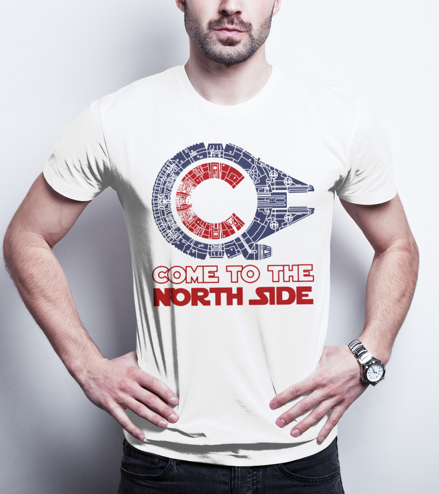Chicago Cubs Millennium Falcon Come To The North Side T-Shirt