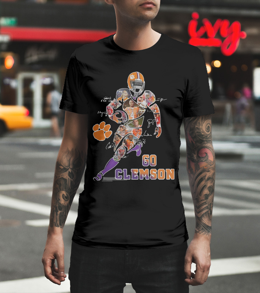 Clemson Tigers Football Team Heroes Collage Go T-Shirt