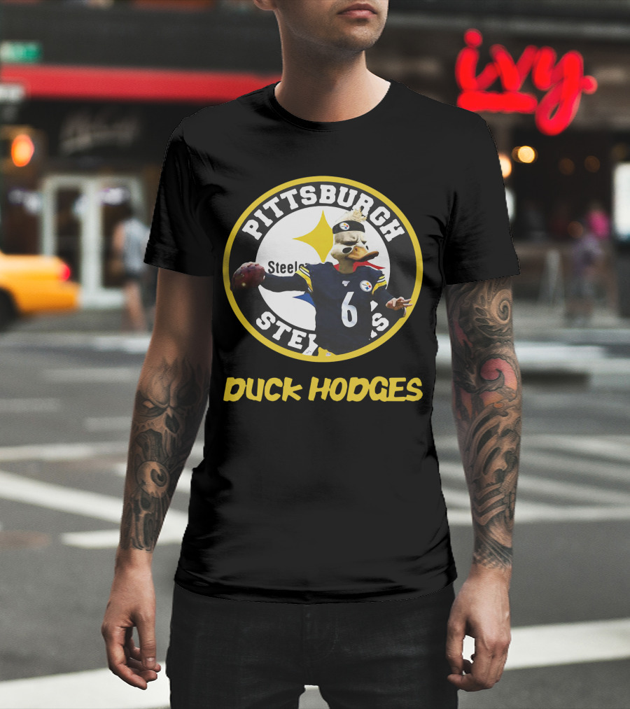 Pittsburgh Steelers Duck Hodges Football T-Shirt