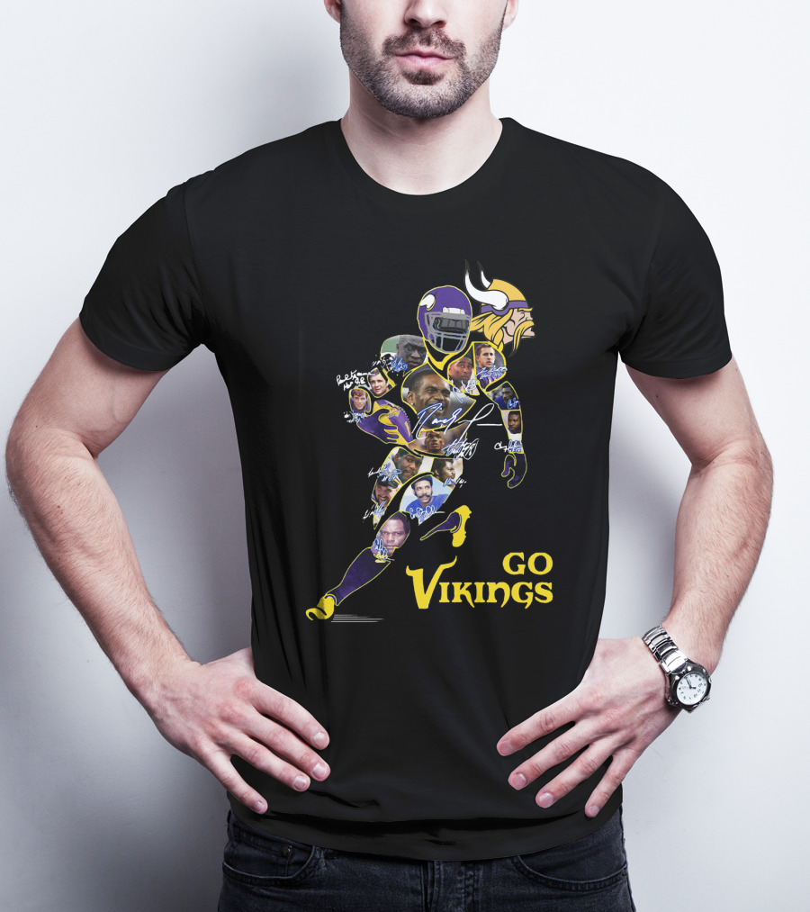 GO VIKINGS SCANDINAVIAN FOOTBALL LEGENDS COLLAGE T-Shirt
