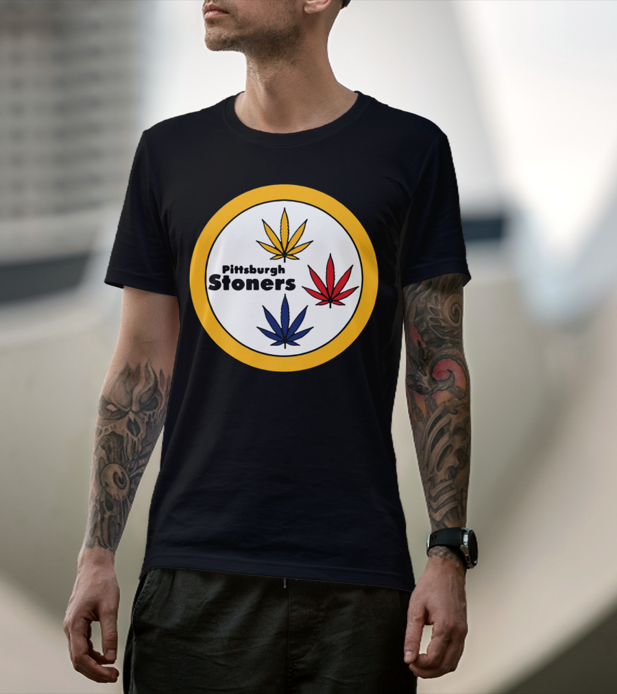 Pittsburgh Stoners Weed Leaves Steelers Colors T-Shirt