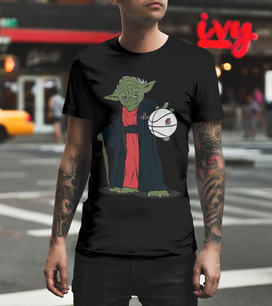 Master Yoda Portland Trail Blazers Basketball Force T-Shirt
