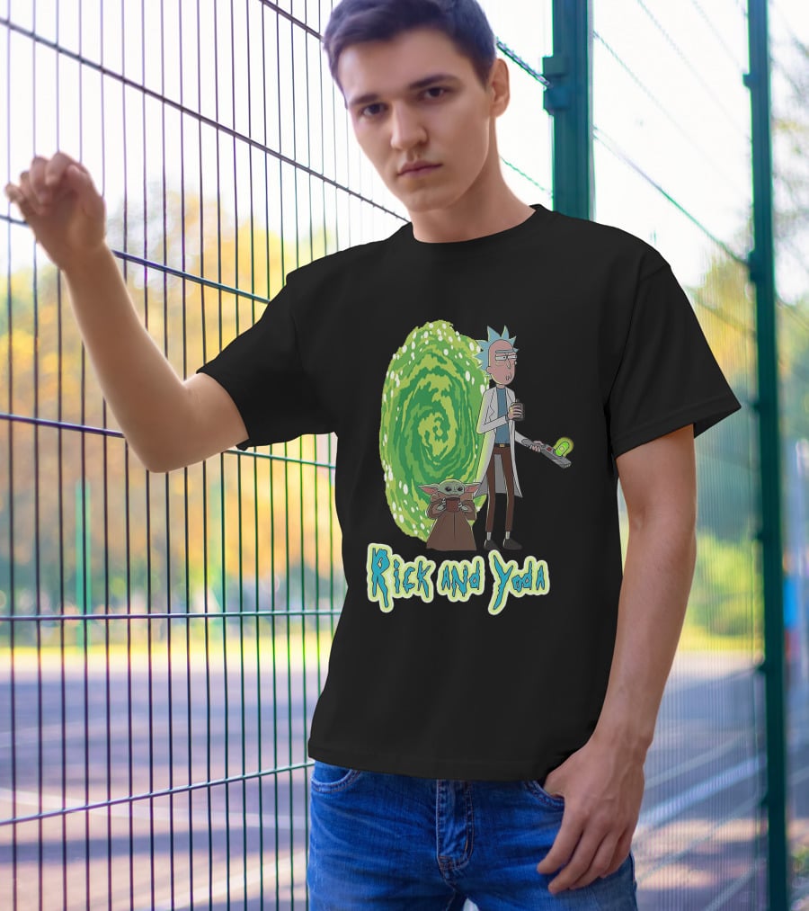 Rick And Yoda Portal Adventure T-Shirt
