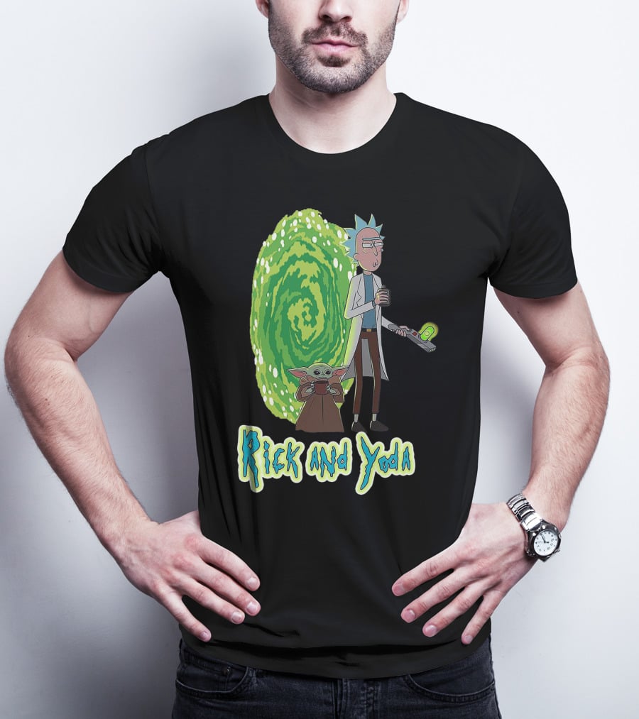 Rick And Yoda Portal Adventure T-Shirt