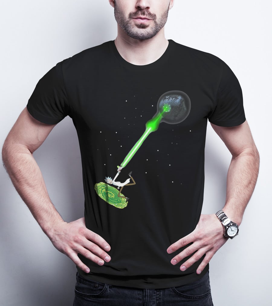 Rick Sanchez Kamehameha Death Star T-Shirt