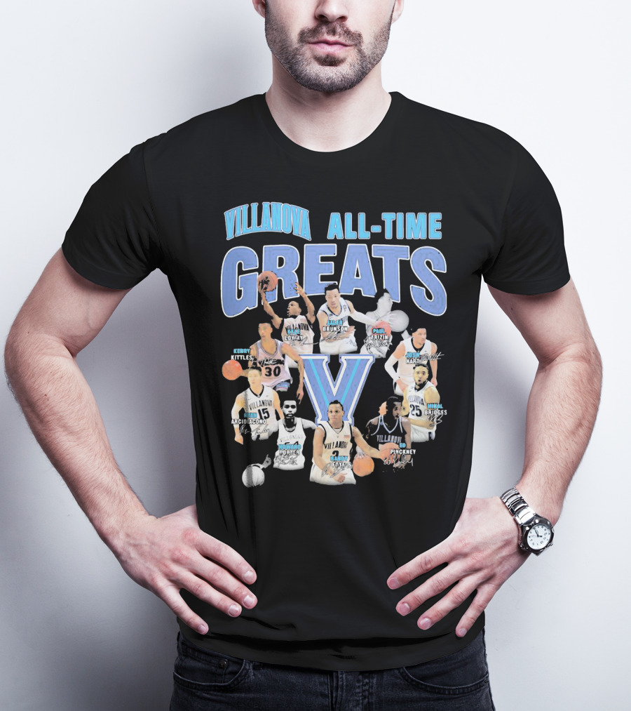 Villanova Wildcats All-Time Greats Basketball Legends T-Shirt