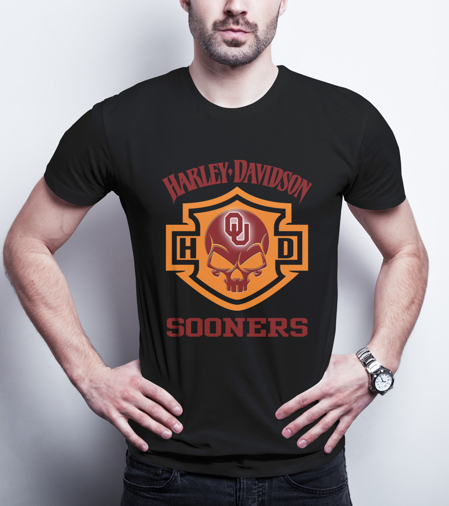 Harley Davidson Sooners Ou Ncaa Football Fans T-Shirt