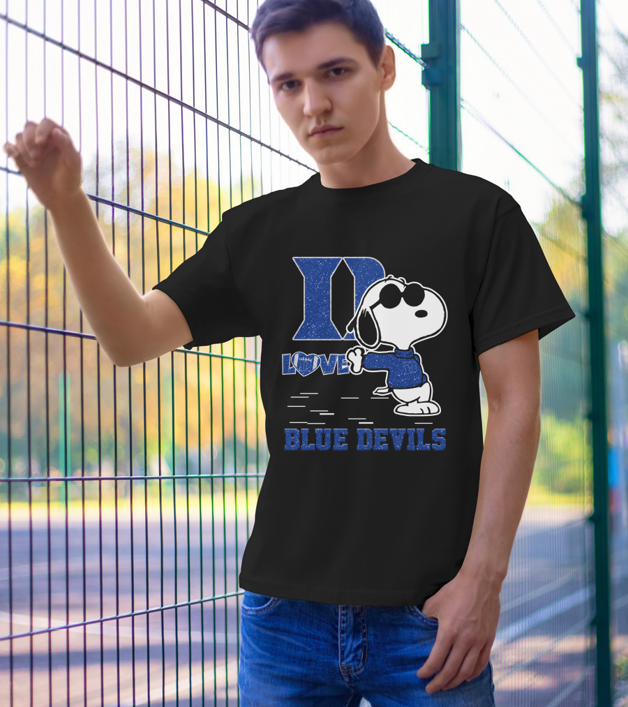 Snoopy Love Duke Blue Devils Peanuts Fan T-Shirt