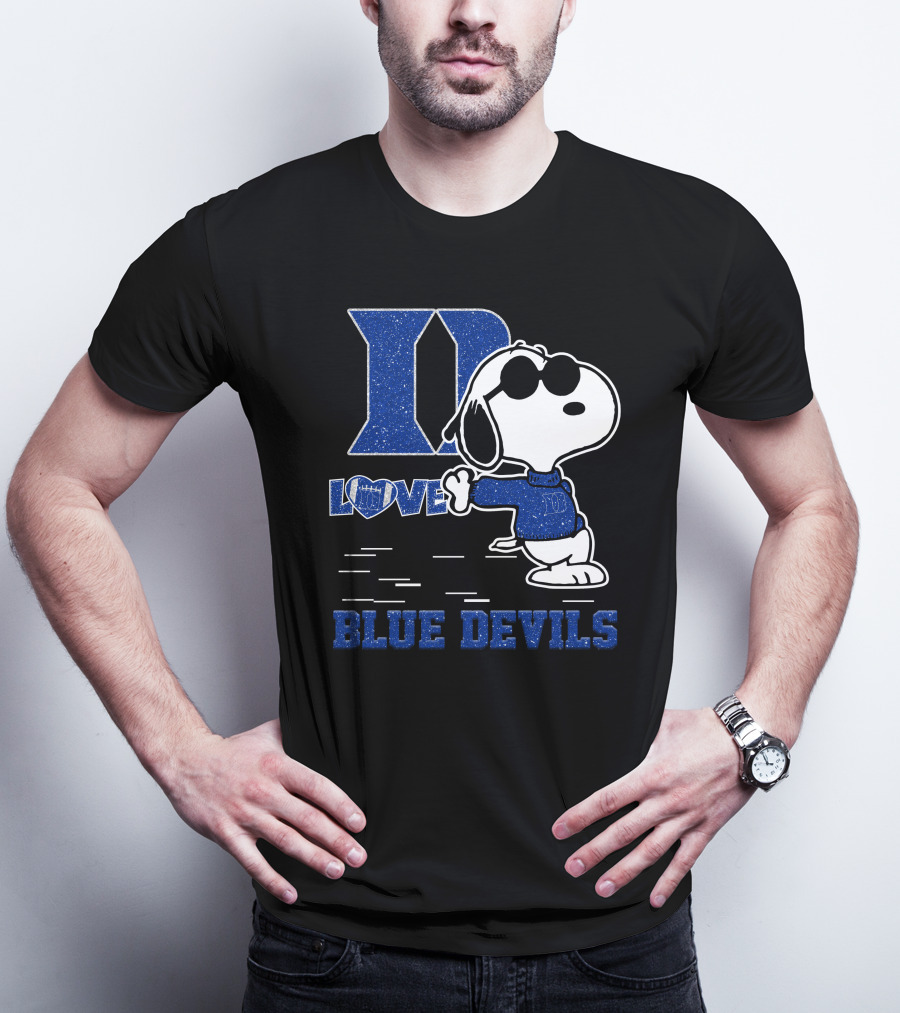 Snoopy Love Duke Blue Devils Peanuts Fan T-Shirt