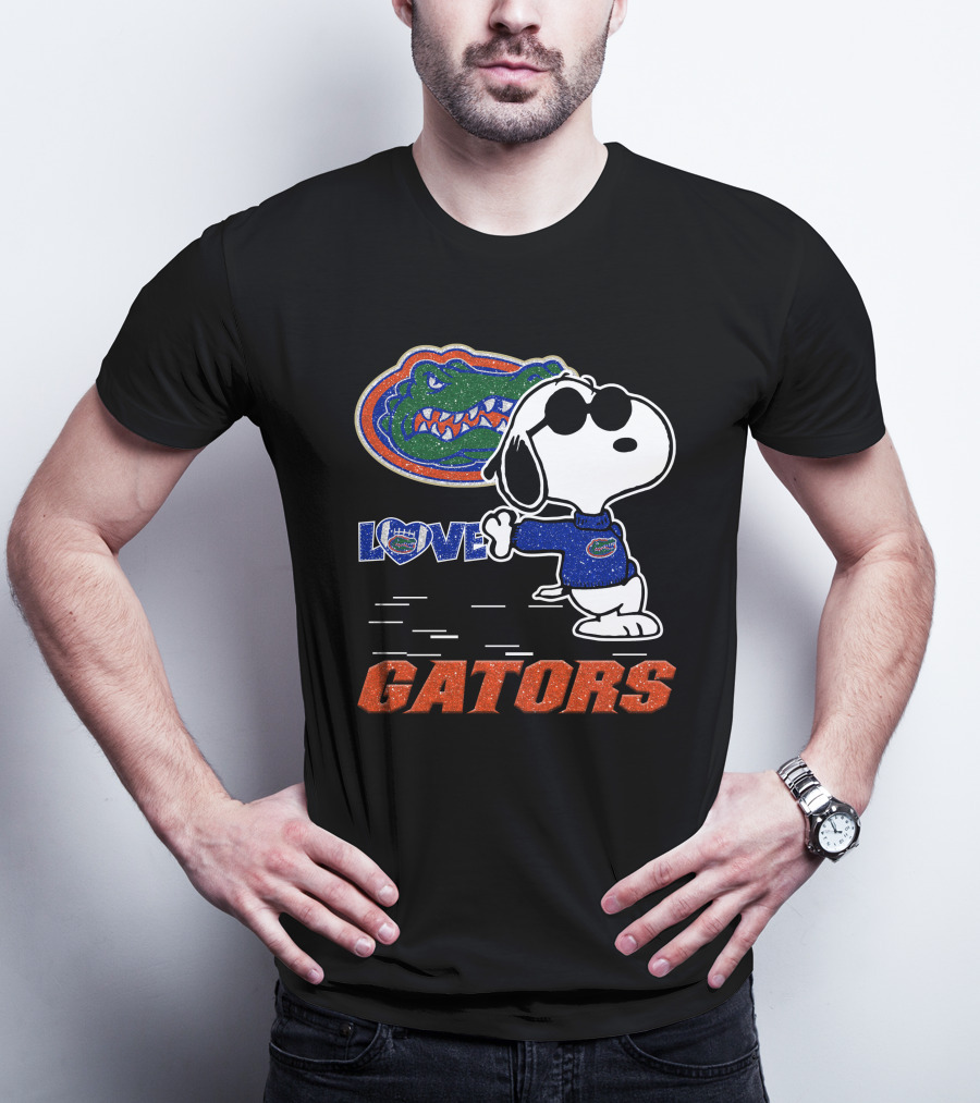 Snoopy Love Florida Gators Football T-Shirt