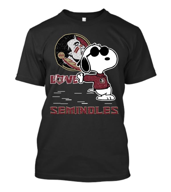 Snoopy Love Seminoles Florida State T-Shirt