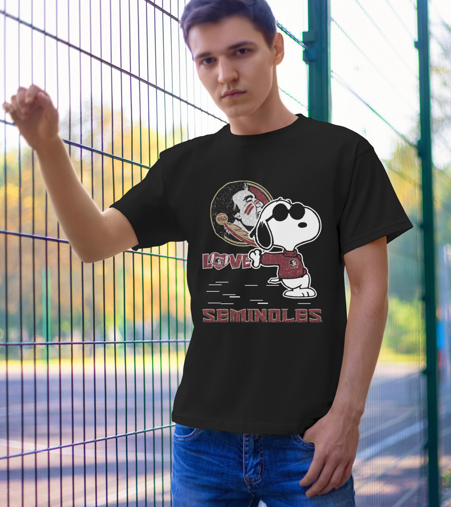 Snoopy Love Seminoles Florida State T-Shirt